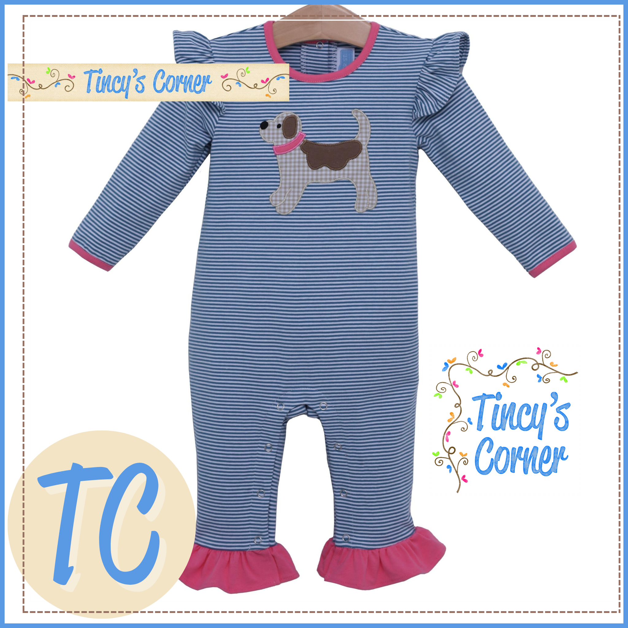 LS Dog Ruffle Romper – Tincy's Corner